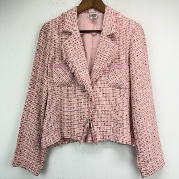 Studio C | Jackets & Coats | Vintage Studio C Size 4 Pink Tweed Y2k ...